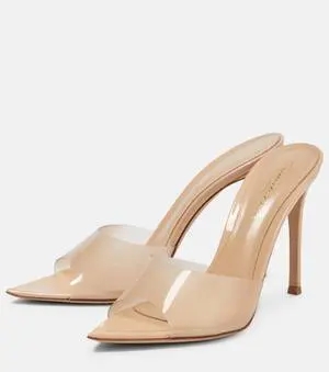 GIANVITO ROSSI Elle 105 Tpu And Patent Leather Mules - Neutrals