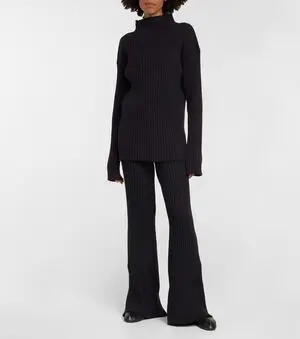 THE ROW Bija Cashmere Flared Pants