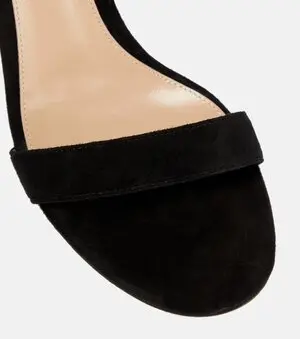 GIANVITO ROSSI Portofino 85 Suede Sandals - Black
