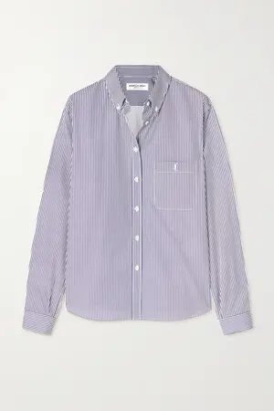 Saint Laurent Striped Cotton-poplin Shirt