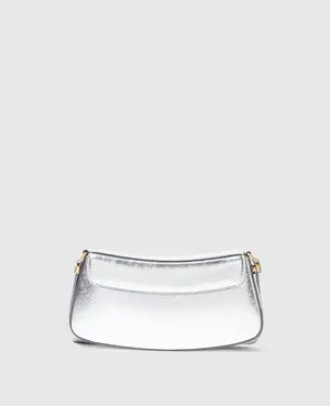 Stella McCartney S-wave Metallic Shoulder Bag - Silver