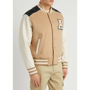 Axel Arigato Ivy Panelled Wool-blend Varsity Jacket