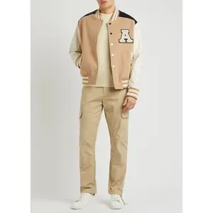 Axel Arigato Ivy Panelled Wool-blend Varsity Jacket