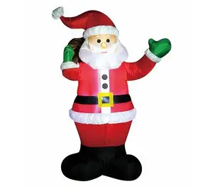 JOIEDOMI Christmas 6' Waving Santa Claus Inflatable - One-color