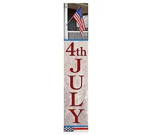 COURTSIDE MARKET Usa Flag 7' X 40' Porch Sign - One-color