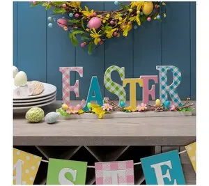 GLITZHOME Spring Pastels Easter Table Decor