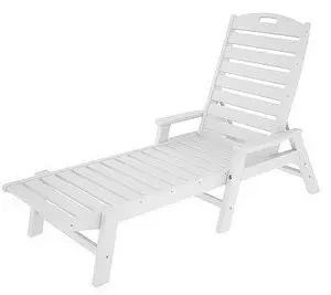 POLYWOOD Nautical Chaise Lounge With Arms - One-color