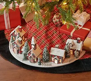 VALERIE PARR HILL As Is Illuminated 24 Tree Collar Villageby Valerie - One-color
