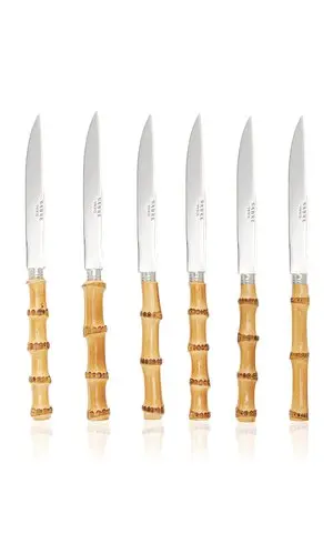SABRE Panda Light Bamboo Six-piece Knife Set - Brown