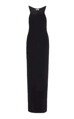 Eterne Stretch Cotton-blend Maxi Dress - Black