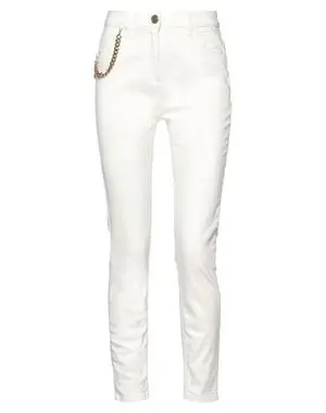 Elisabetta Franchi Skinny Jeans With Detachable Application White