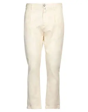 JACOB COHЁN Cotton-blend Tapered Chino Pants - Ivory