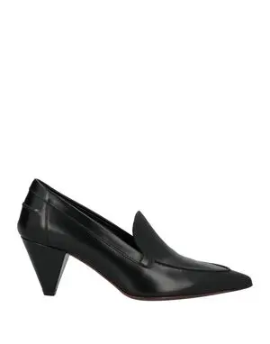TOD'S Loafers In Calfskin With Cone Heel Black