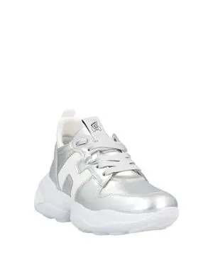 Hogan Soft Leather Sneakers - Silver