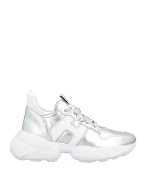 Hogan Soft Leather Sneakers - Silver