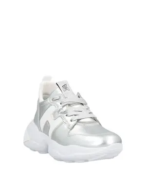 Hogan Soft Leather Sneakers - Silver