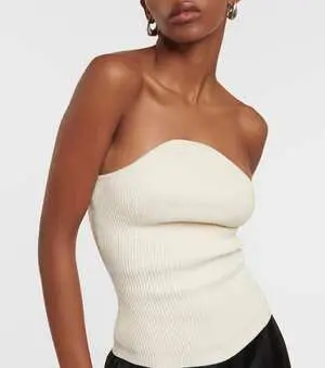 Khaite Jericho Ribbed-knit Bustier