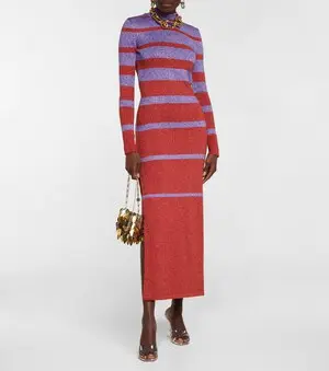 Rabanne Striped Knit Maxi Dress