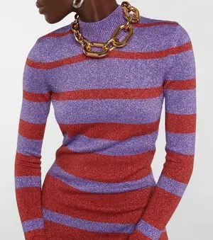 Rabanne Striped Knit Maxi Dress
