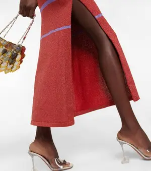 Rabanne Striped Knit Maxi Dress