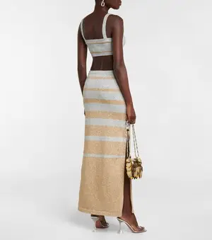 Rabanne Metallic Knit Crop Top