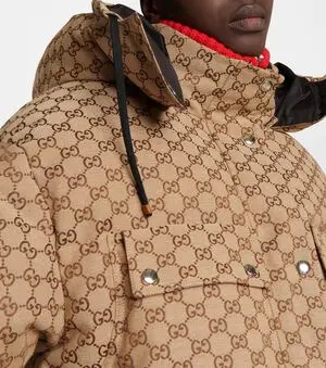 Gucci Gg Canvas Puffer Jacket - Neutrals