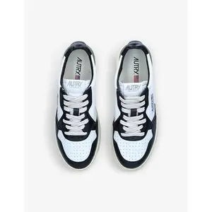 AUTRY Medalist Two-tone Leather Low-top Trainers - White/blk