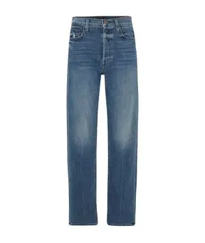 MOTHER The Tomcat Hover High-rise Straight Leg Jeans - Blue