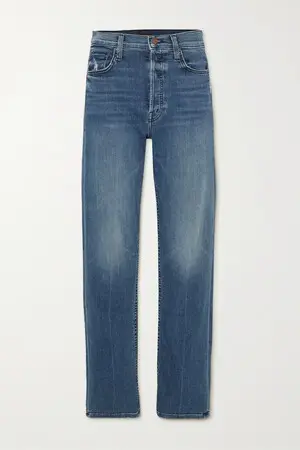 MOTHER The Tomcat Hover High-rise Straight Leg Jeans - Blue