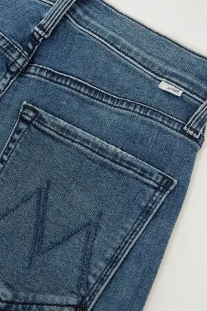 MOTHER The Tomcat Hover High-rise Straight Leg Jeans - Blue