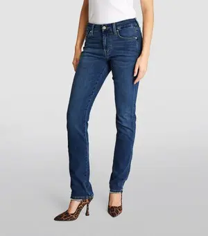7 For All Mankind The Straight Bair High-rise Jeans