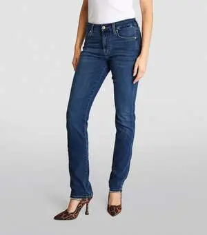 7 For All Mankind The Straight Bair High-rise Jeans
