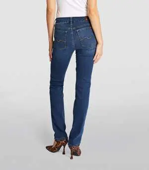 7 For All Mankind The Straight Bair High-rise Jeans