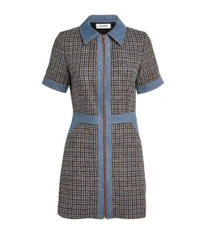 Sandro Check Mary Mini Dress