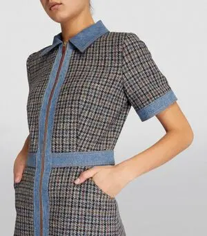 Sandro Check Mary Mini Dress