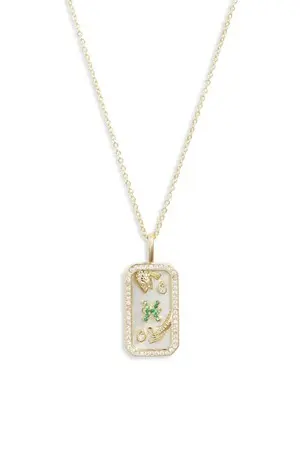 Melinda Maria Melinda Maria Zodiac Pendant Necklace Goldisces