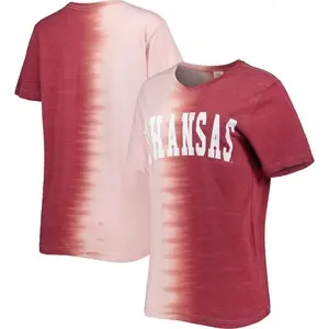 GAMEDAY COUTURE Arkansas Razorbacks Find Your Groove Split-dye T-shirt - Cardinal