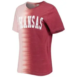 GAMEDAY COUTURE Arkansas Razorbacks Find Your Groove Split-dye T-shirt