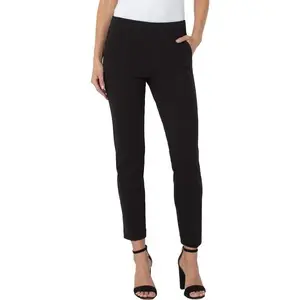 LIVERPOOL Kayla Pull-on Slim Ponte Trousers - Black