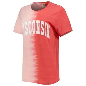 GAMEDAY COUTURE Wisconsin Badgers Find Your Groove Split-dye T-shirt