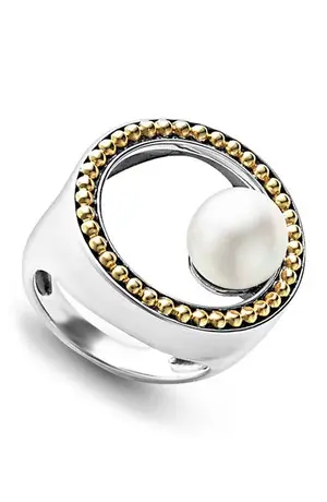 Lagos Pearl Circle Ring