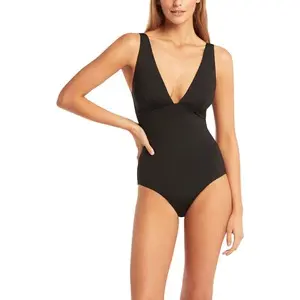 SEA LEVEL Essentials Longline One-piece Swimsuit - Black