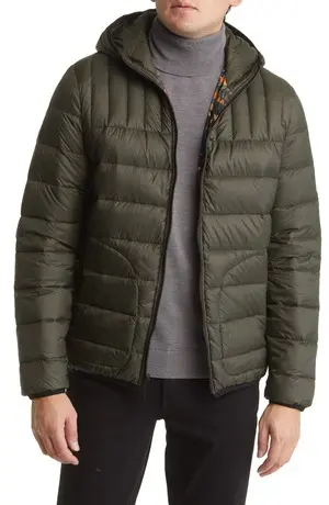 Pendleton Yukon Reversible Water Resistant Hooded Down Jacket Pueblo Dwelling Black