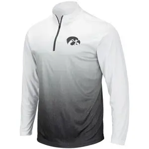 COLOSSEUM Iowa Hawkeyes Magic Team Logo Quarter-zip Jacket - Gray