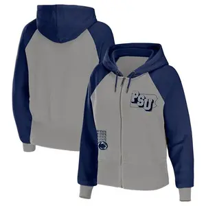 WEAR BY ERIN ANDREWS Penn State Nittany Lions Raglan Full-zip Hoodie - Gray