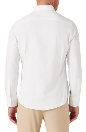 Mizzen+main Leeward Solid No-tuck Button-up Shirt - White