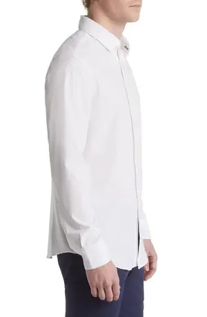 Mizzen+main Leeward Solid No-tuck Button-up Shirt - White