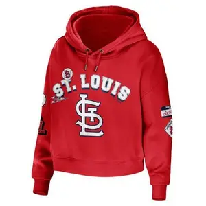 WEAR BY ERIN ANDREWS St. Louis Cardinals Cropped Pullover Hoodie