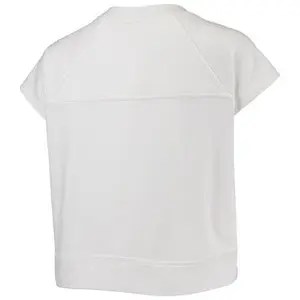 LUSSO Brooklyn Nets Margot Cropped Tri-blend Cap Sleeve Sweatshirt