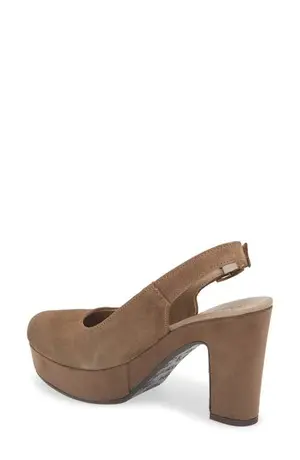 Cordani Torrie Platform Slingback Pump - Fango Suede